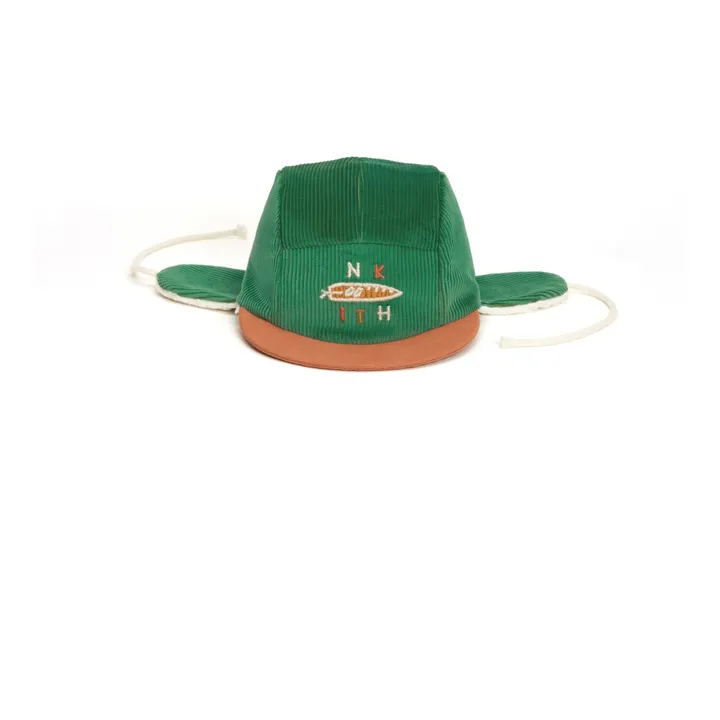 New Kids In The House - Robin Snake Logo Fur-Lined Cap - Green | Smallable