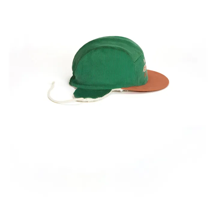 New Kids In The House - Robin Snake Logo Fur-Lined Cap - Green | Smallable