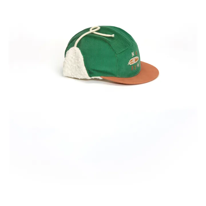New Kids In The House - Robin Snake Logo Fur-Lined Cap - Green | Smallable