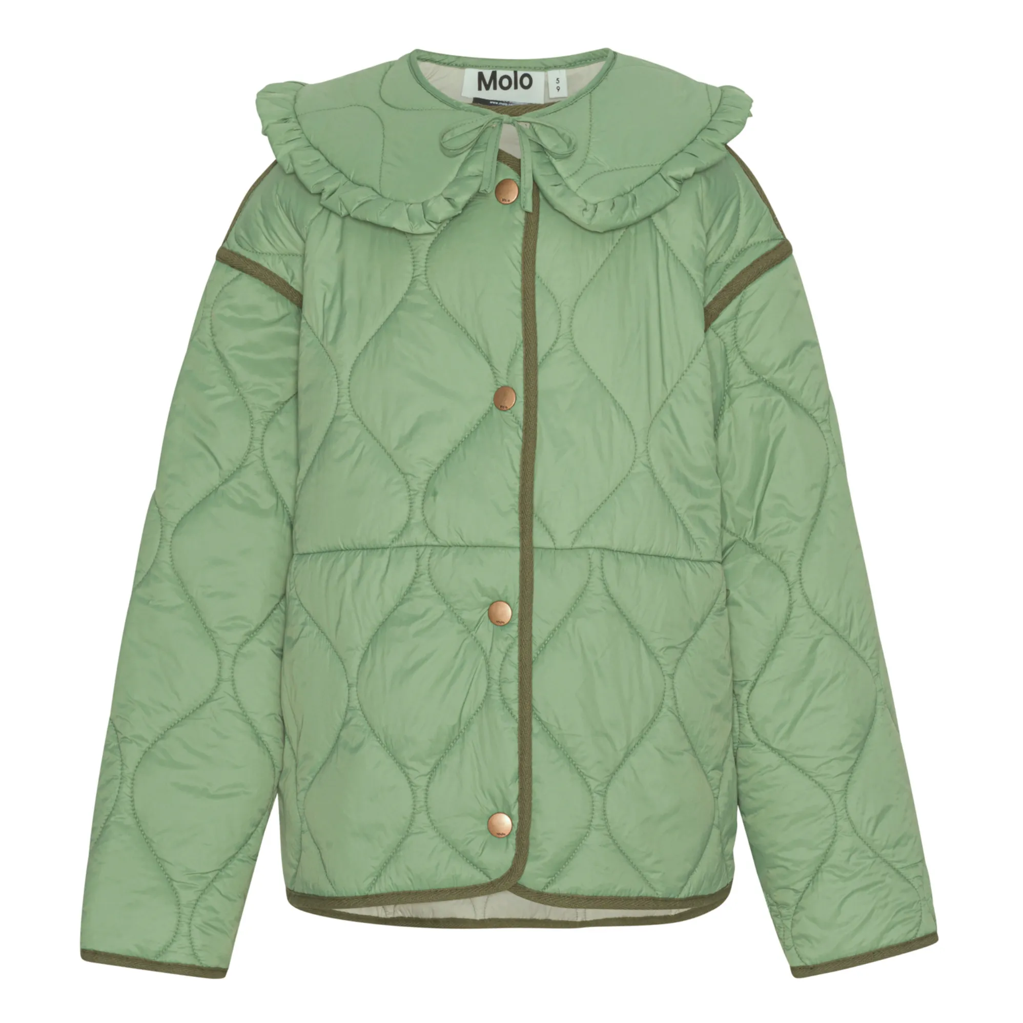 Molo - Hailey Quilted Jacket with Removable Collar - Green | Smallable
