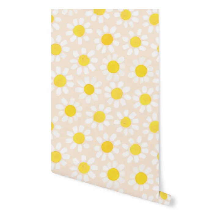 PaperMint - Daisy Wallpaper - Limited Edition - Beige | Smallable