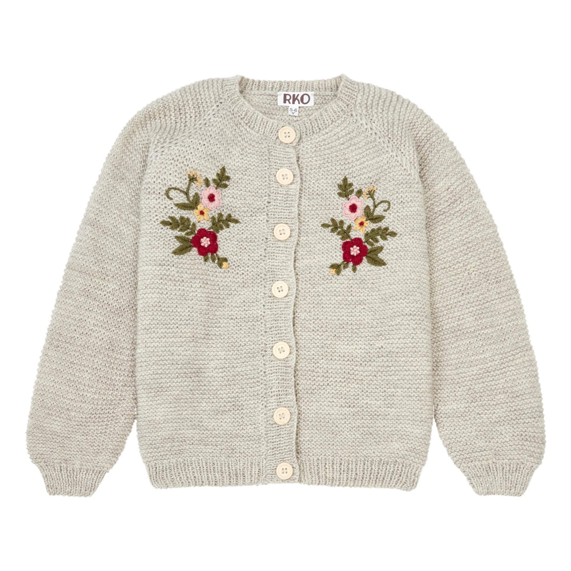 RKO - Hand Embroidered Cardigan - Ecru | Smallable