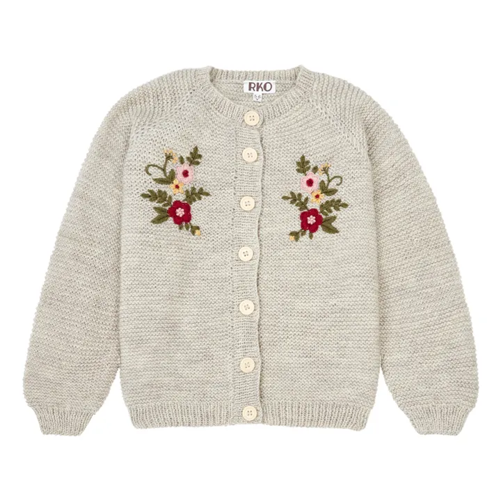 RKO - Hand Embroidered Cardigan - Ecru | Smallable