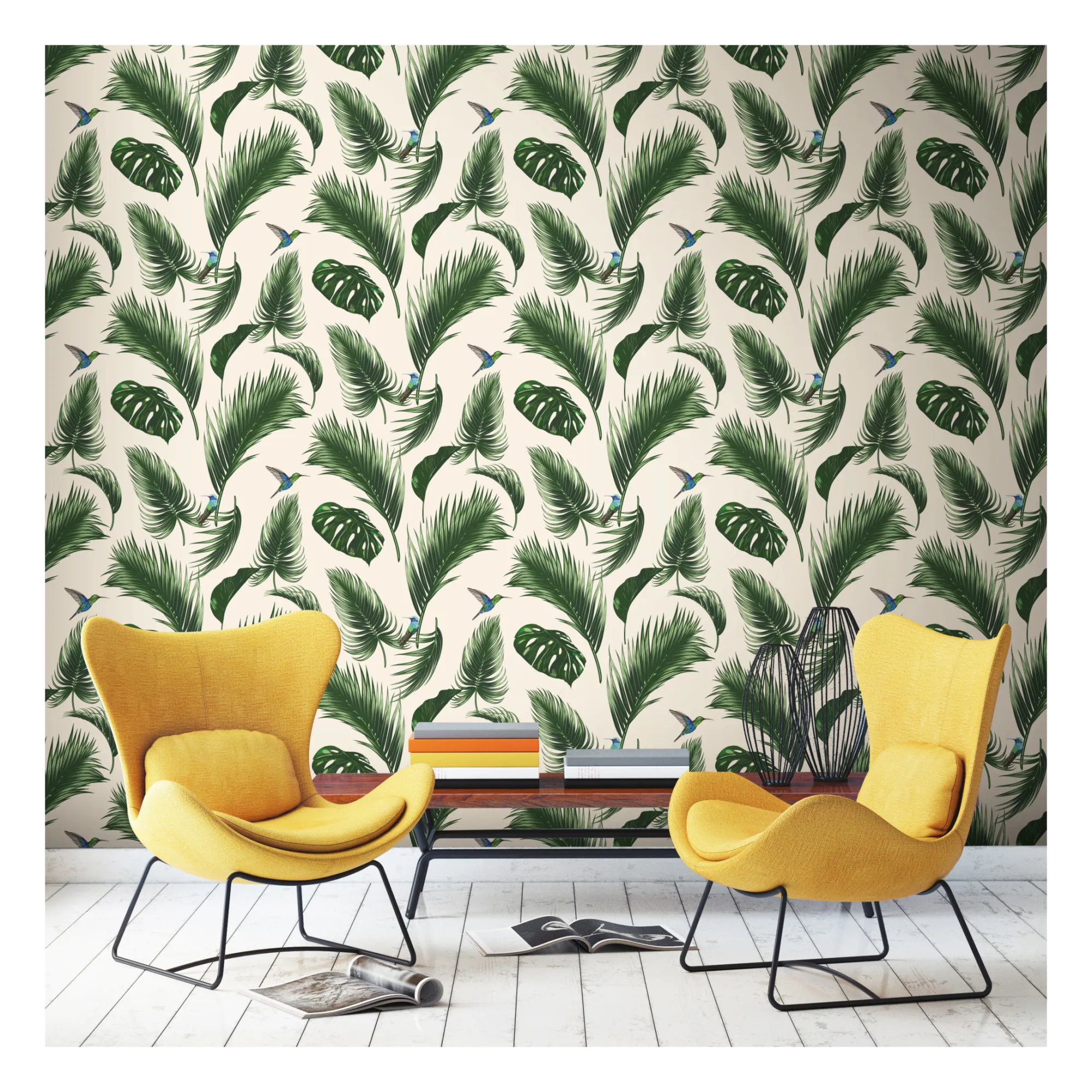 PaperMint - Traditional Jungle Wallpaper - Sand | Smallable