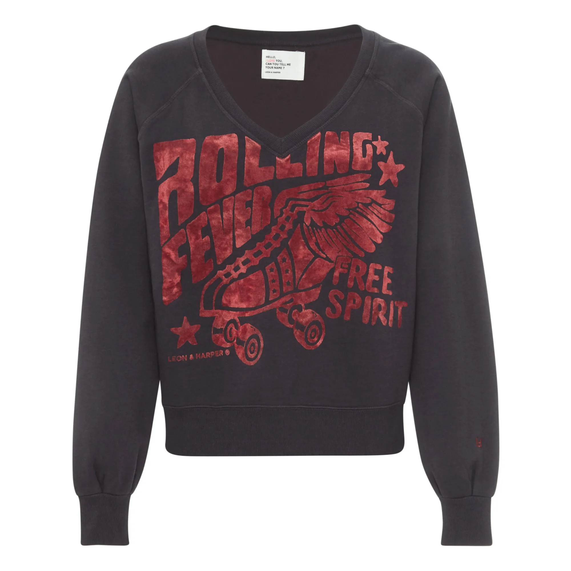 Leon & Harper - Shiva Rolling Organic Cotton Sweatshirt - Carbon ...