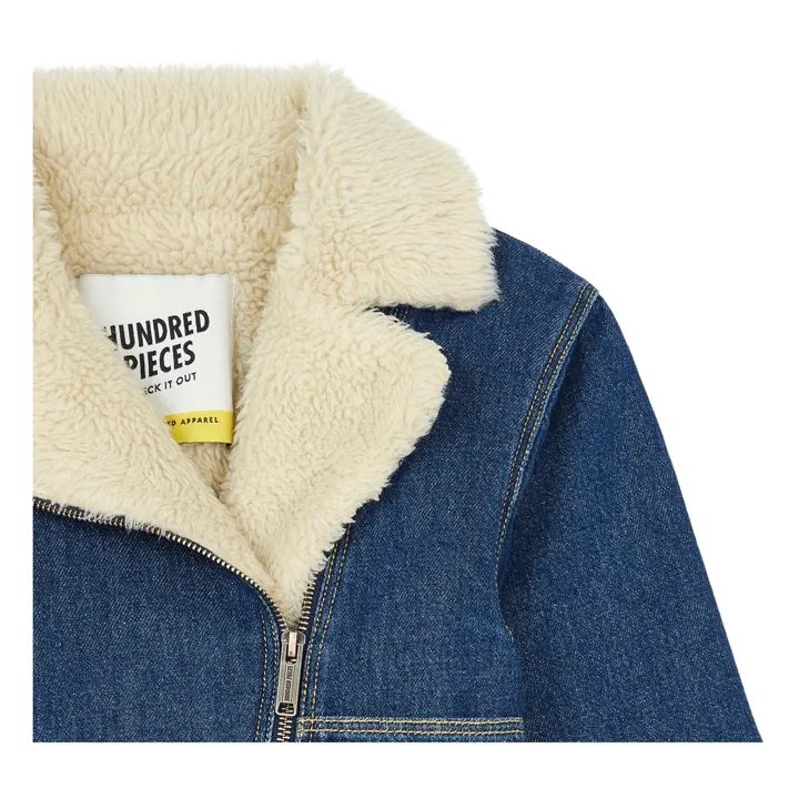 Hundred Pieces - Organic Denim Sherpa Lined Jacket - Blue | Smallable