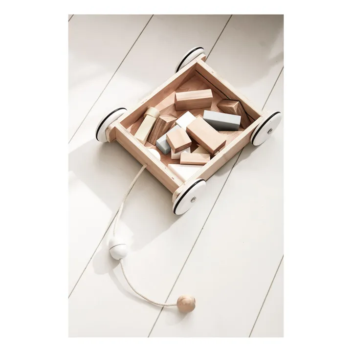 Kid's Concept - Wooden Wagon with Blocks | Smallable