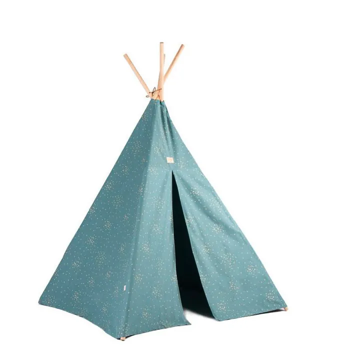 Nobodinoz - Phoenix Confetti Organic Cotton Teepee - Green | Smallable