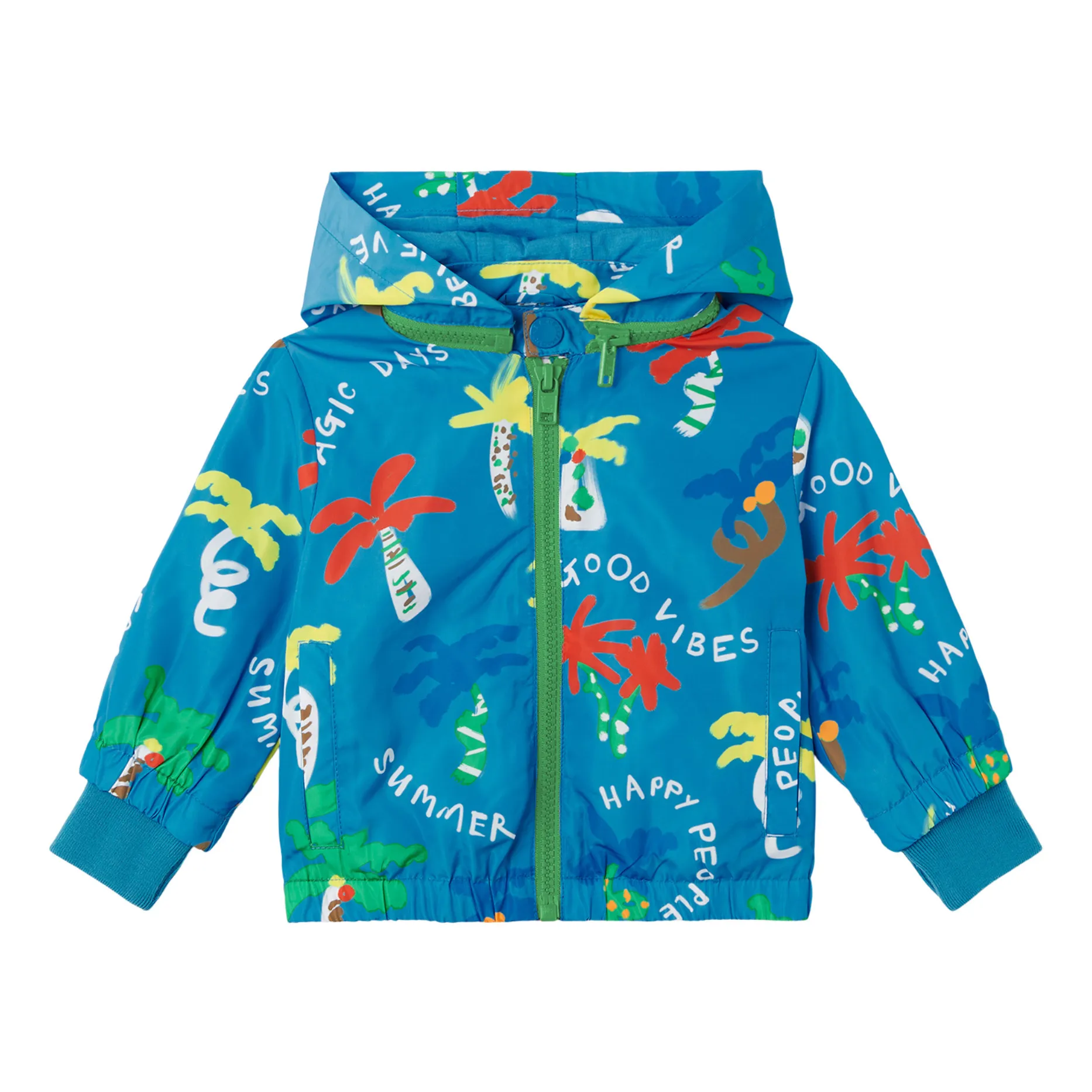 Stella McCartney Kids - Nylon Palm Tree Jacket - Azure blue | Smallable