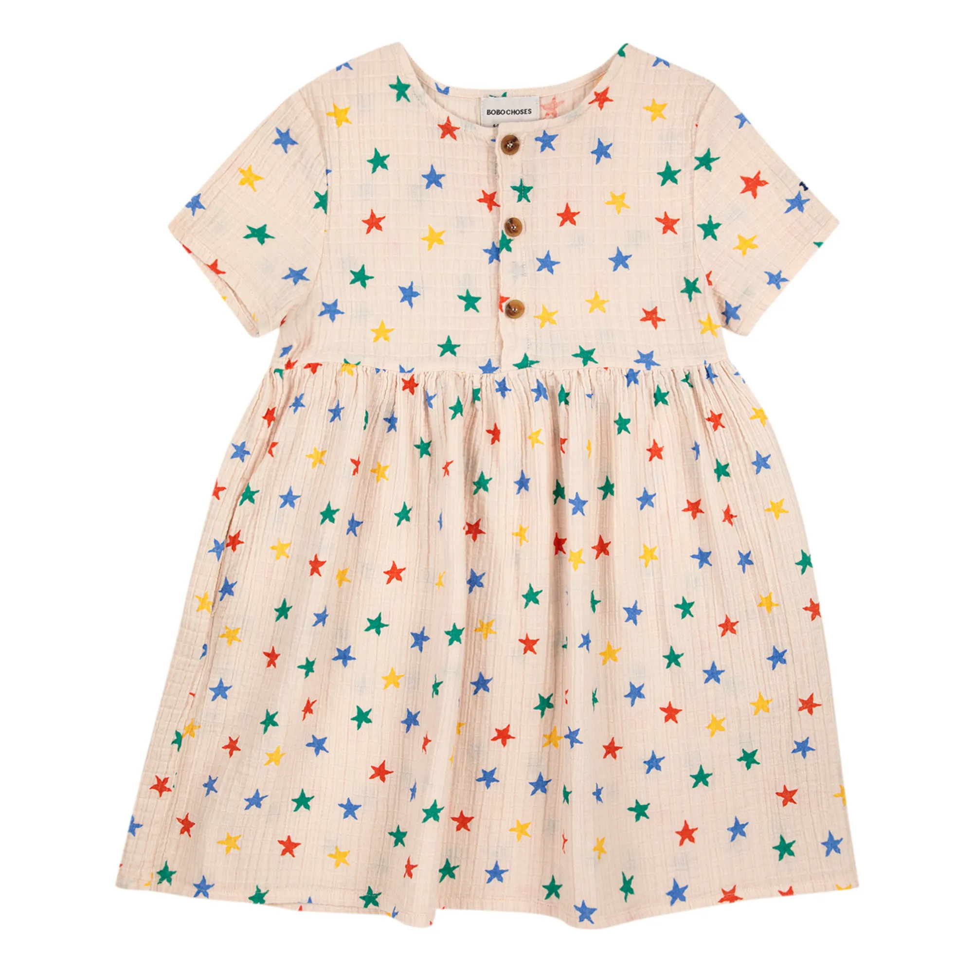 Bobo Choses - Stars Textured Dress - Ecru | Smallable