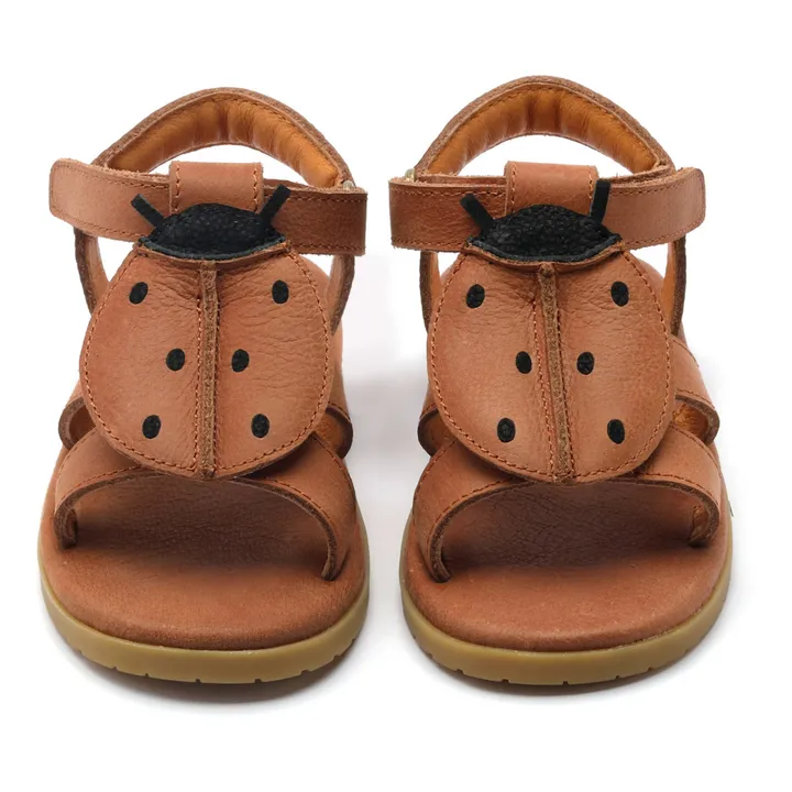 Donsje - Iles Sky Ladybug Leather Sandals - Brown | Smallable