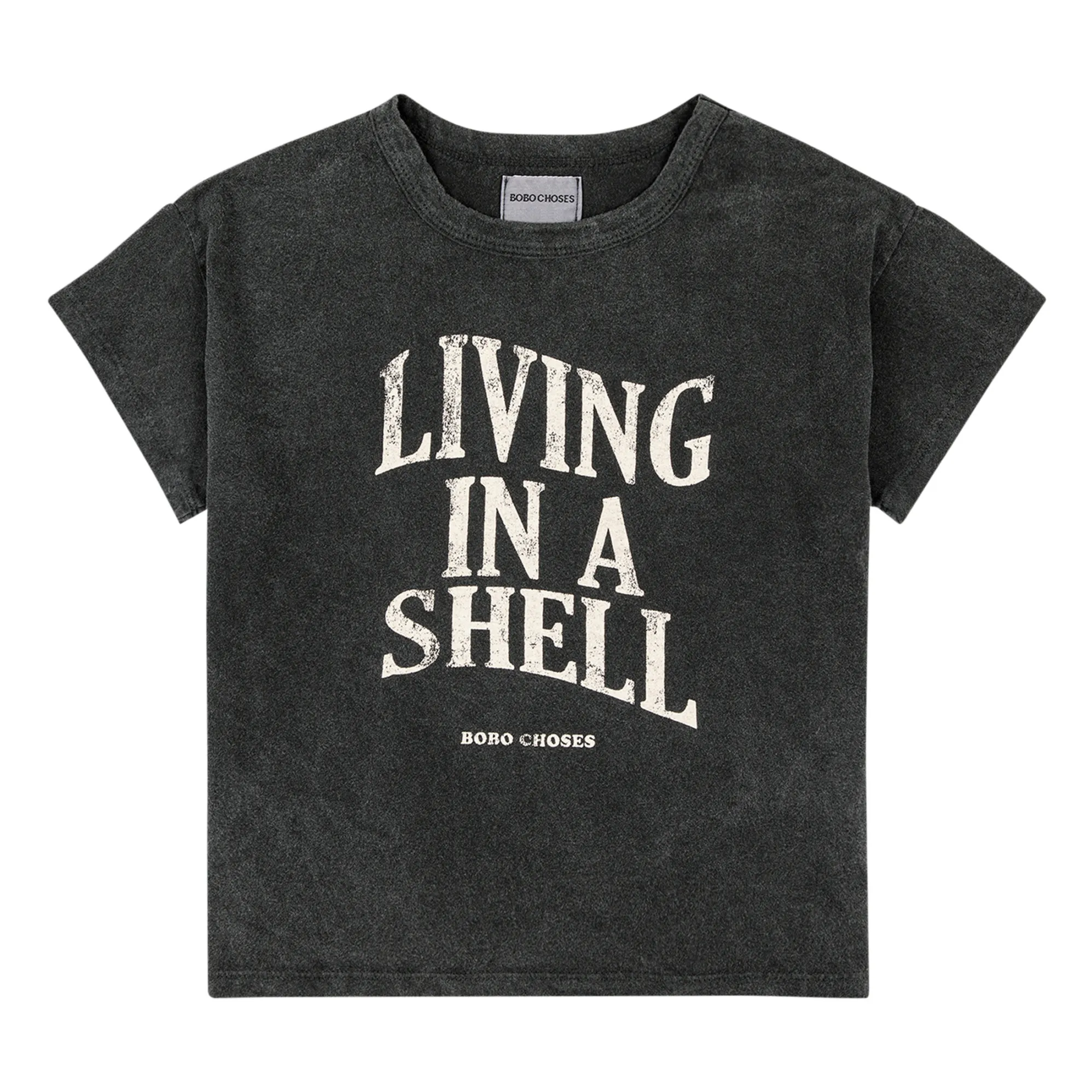 Bobo Choses - Living In A Shell Organic Cotton T-Shirt - Black | Smallable