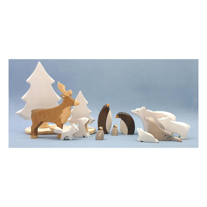 Brin d’Ours - Standing Penguin Wooden Figurine | Smallable