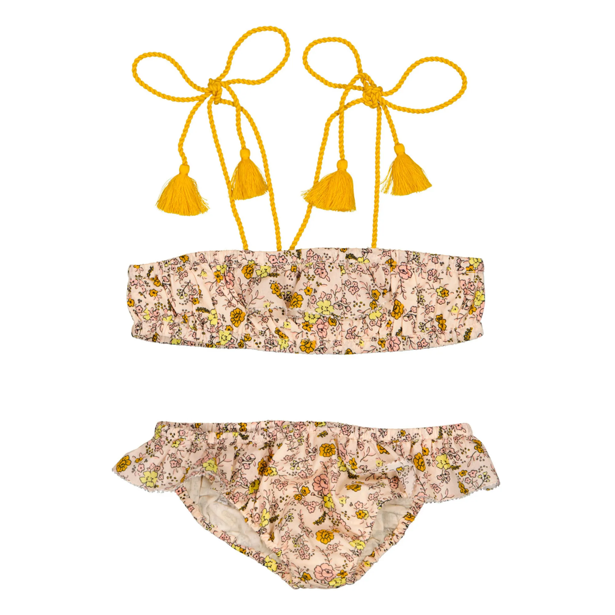 Louis Louise - Maillot de Bain 2 Pièces Fleuri Vague - Jaune | Smallable