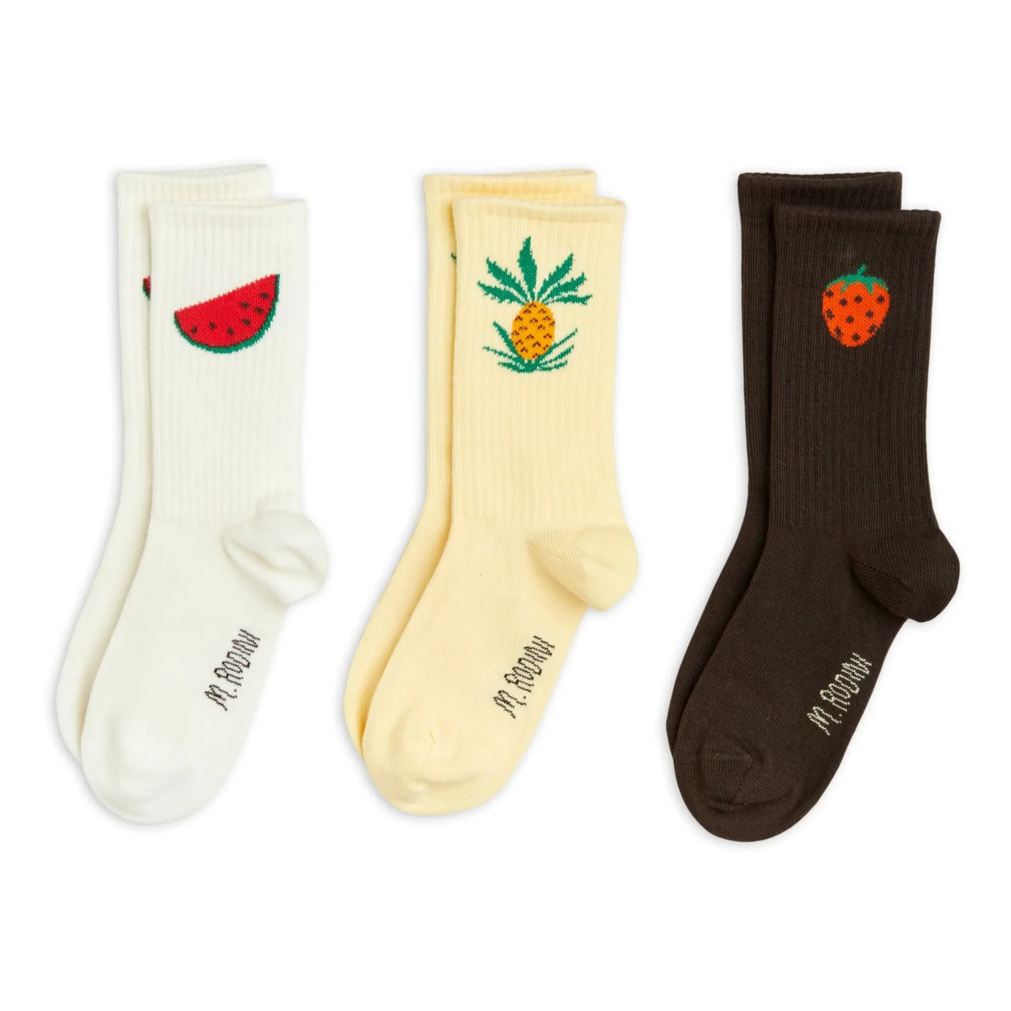 Mini Rodini - Fruit Socks - Set of 3 - Yellow | Smallable