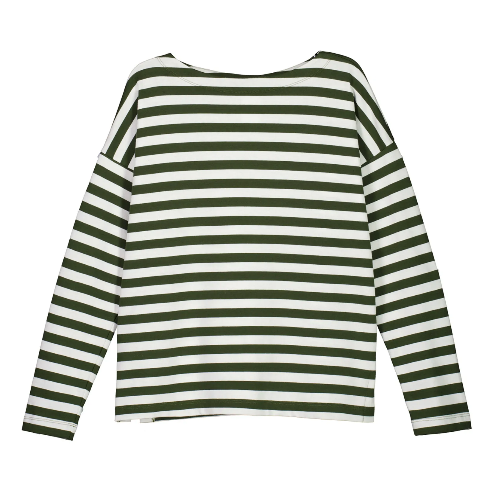Kowtow - Breton Organic Cotton Slash Neck Sweatshirt - Dark green ...
