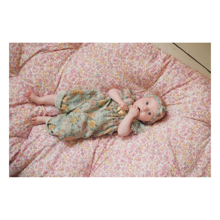 Louise Misha - Zebra Cotton Floor Mat - Pale pink | Smallable