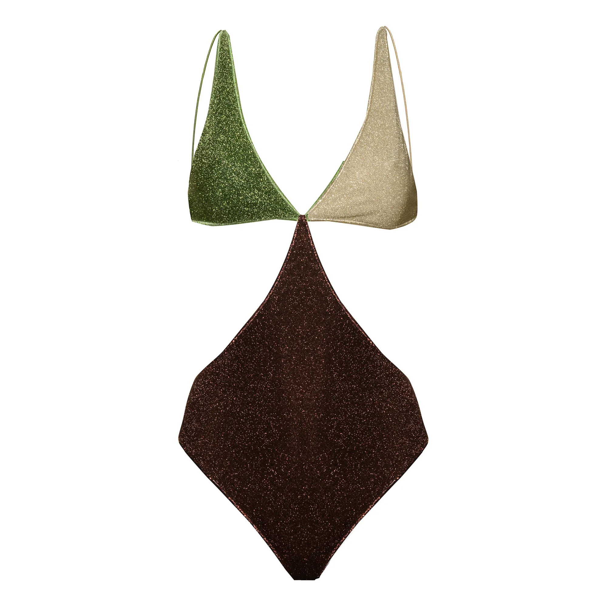 Oseree - Lumiere One-piece Cut Out Swimsuit - Chocolate | Smallable