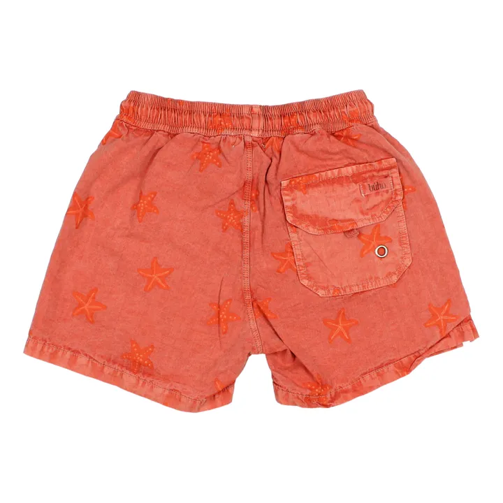 Búho - Organic Cotton Starfish Swim Trunks - Red | Smallable