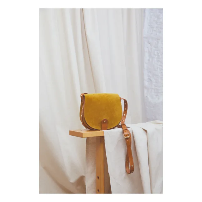 herbert frère soeur - Crushed Velvet Belt - Mustard | Smallable