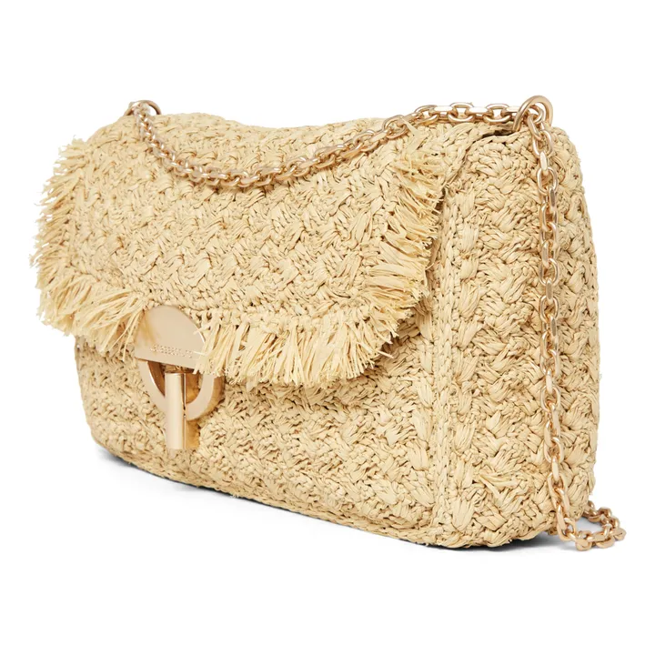 Vanessa Bruno - Plain Raffia Moon PM Bag - Natural | Smallable