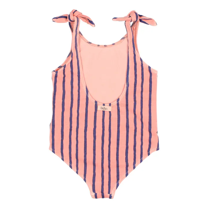 Búho - Organic Cotton Striped One-piece Swimsuit - Pink | Smallable