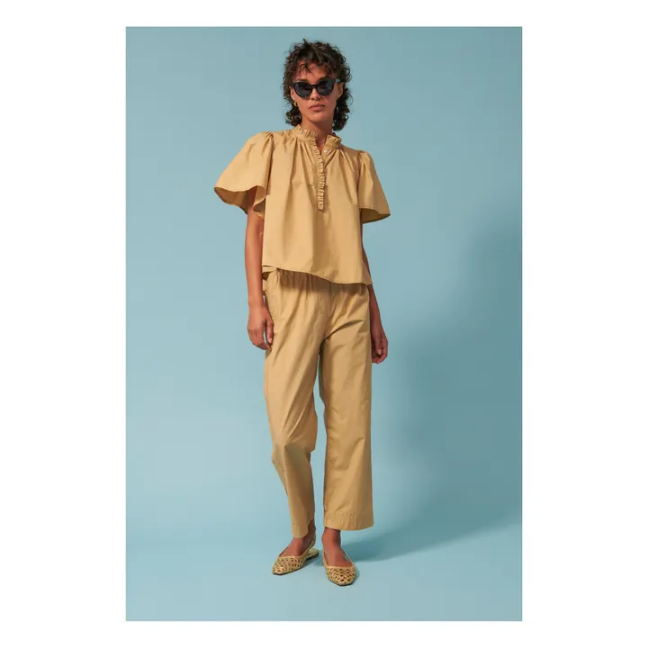 BELLEPIECE - Seville Cotton Poplin Blouse - Beige | Smallable
