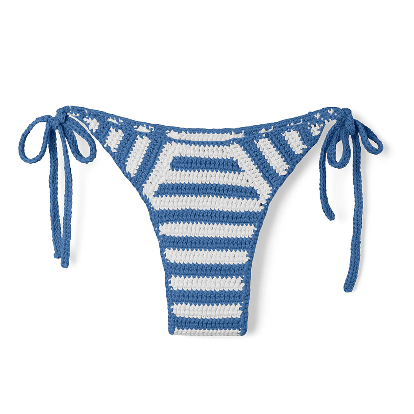 Zulu & Zephyr - Striped Crochet Bikini Bottoms - Blue | Smallable