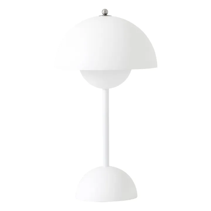 & Tradition - VP9 Flowerpot Portable Table Lamp, Vernon Panton - White ...