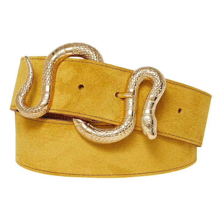 herbert frère soeur - Crushed Velvet Belt - Mustard | Smallable