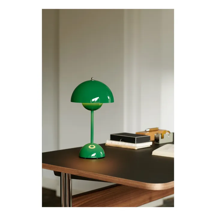 & Tradition - VP9 Flowerpot Portable Table Lamp, Vernon Panton - Green ...