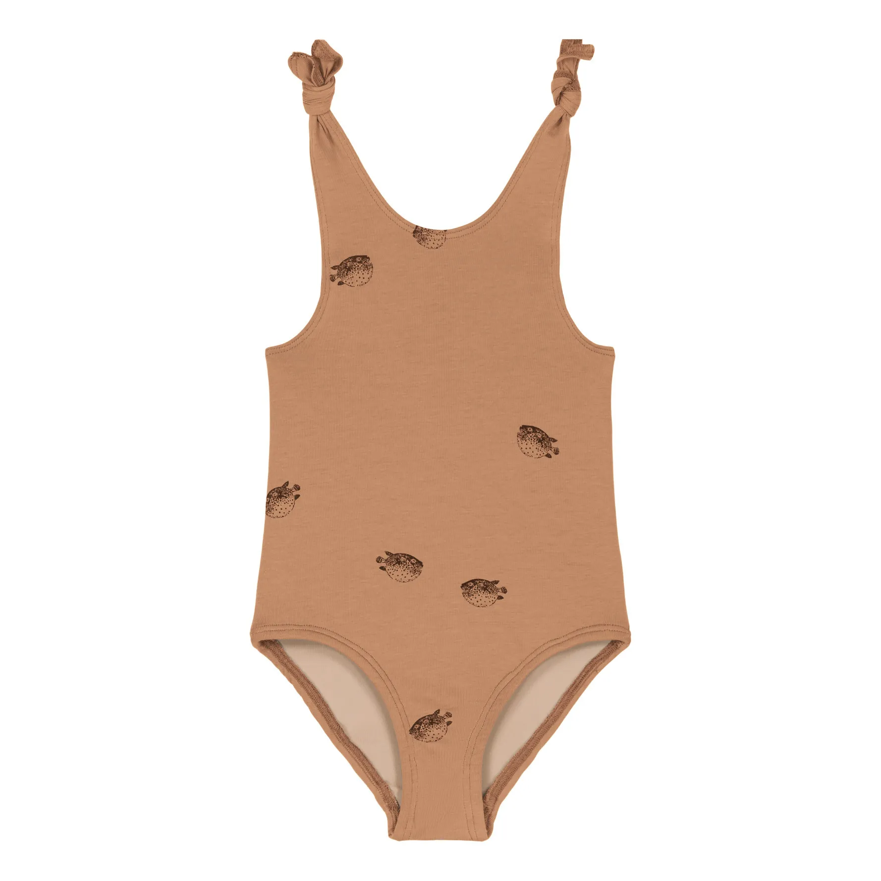 Studio Bohème - Roberta One-piece Fish Print Jersey Swimsuit - Brown ...