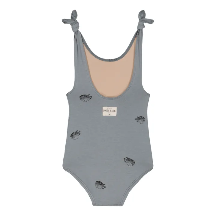 Studio Bohème - Roberta One-piece Fish Print Jersey Swimsuit - Grey ...