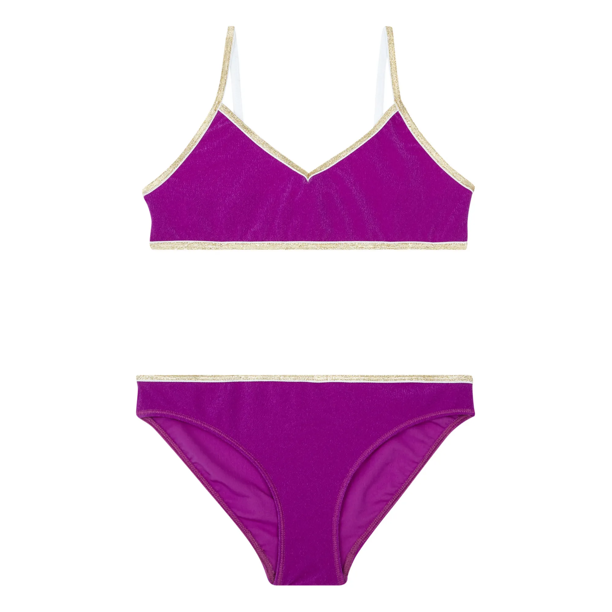 La Nouvelle - Georgia Babe Metallic Two-Piece Swimsuit - Purple | Smallable