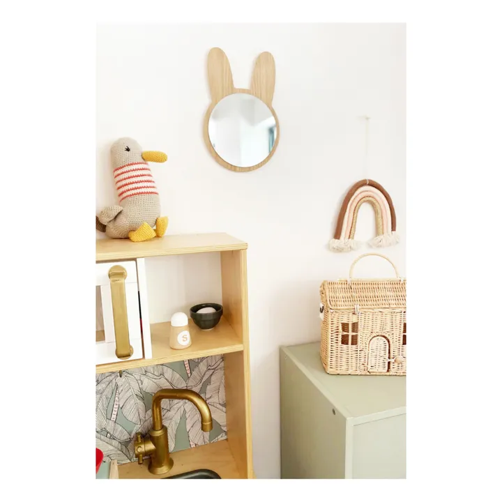 April Eleven - Rabbit Wooden Mirror | Smallable