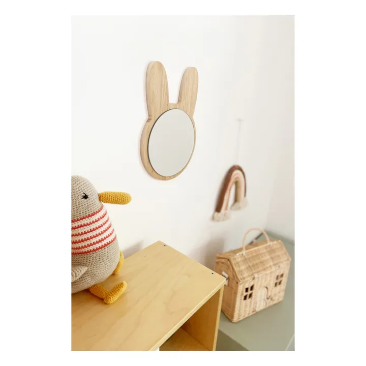 April Eleven - Rabbit Wooden Mirror | Smallable