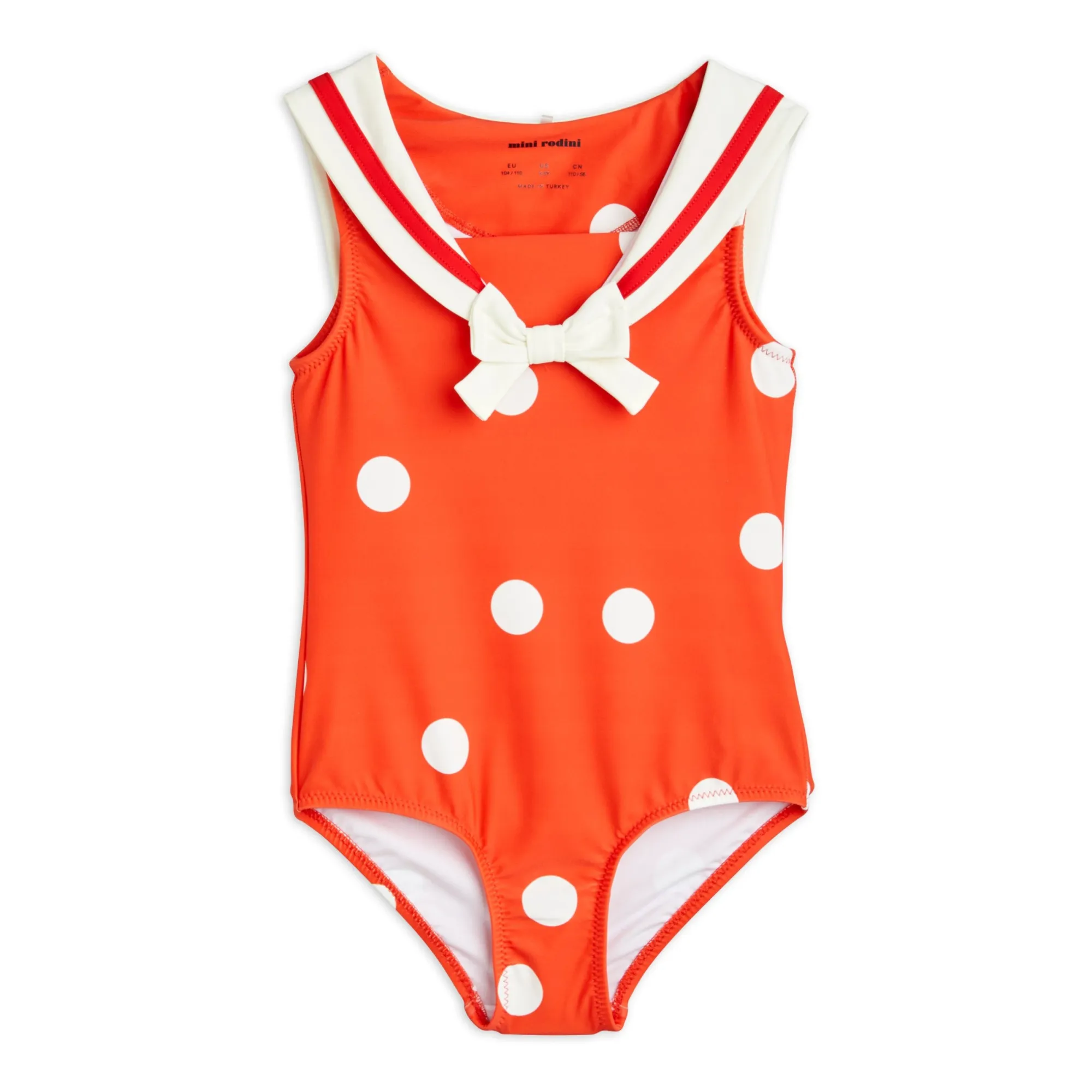 Mini Rodini - One-piece Sailor Swimsuit - Red | Smallable