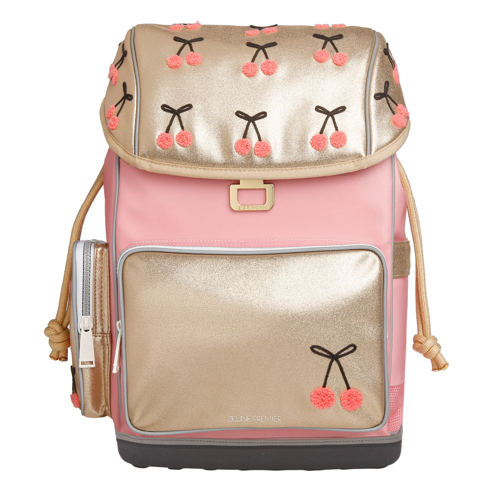 Jeune Premier - Ergomaxx Cherry Pompom Backpack - Gold | Smallable