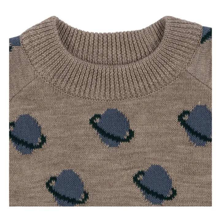 Konges Sløjd - Belou Planets Merino Sweater - Taupe brown | Smallable
