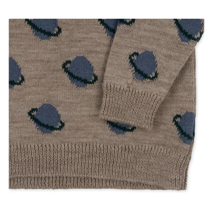Konges Sløjd - Belou Planets Merino Sweater - Taupe brown | Smallable