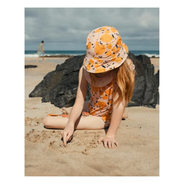 Búho - Organic Cotton Lemon One-piece Swimsuit - Peach | Smallable