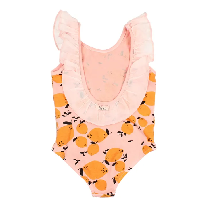 Búho - Organic Cotton Lemon One-piece Swimsuit - Peach | Smallable