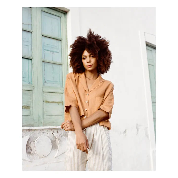 LF Markey - Chemise Maxim Lin - Marron | Smallable