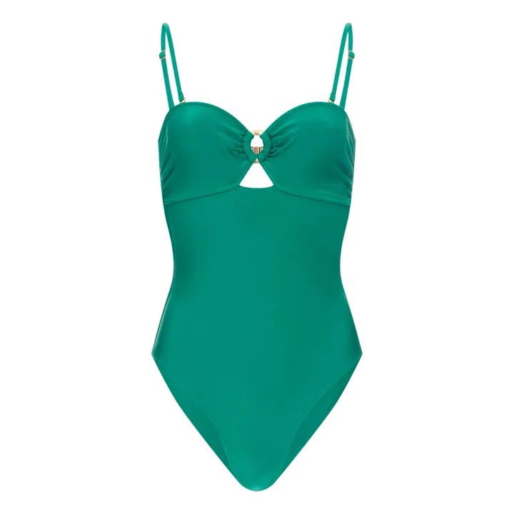 Alma Deia - Bandeau One-Piece Swimsuit - Emerald green | Smallable