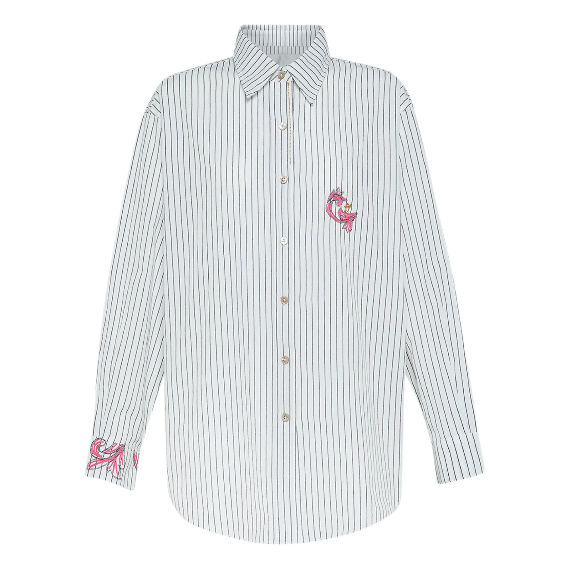 Forte Forte - "Musa" embroidered shirt - Ivory | Smallable
