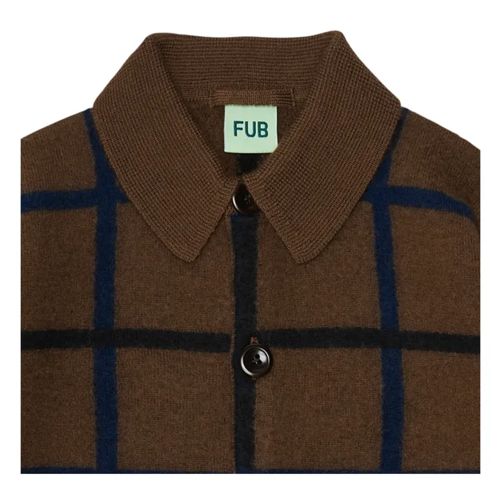 FUB - Merino Wool Felt Tile Jacket - Brown | Smallable