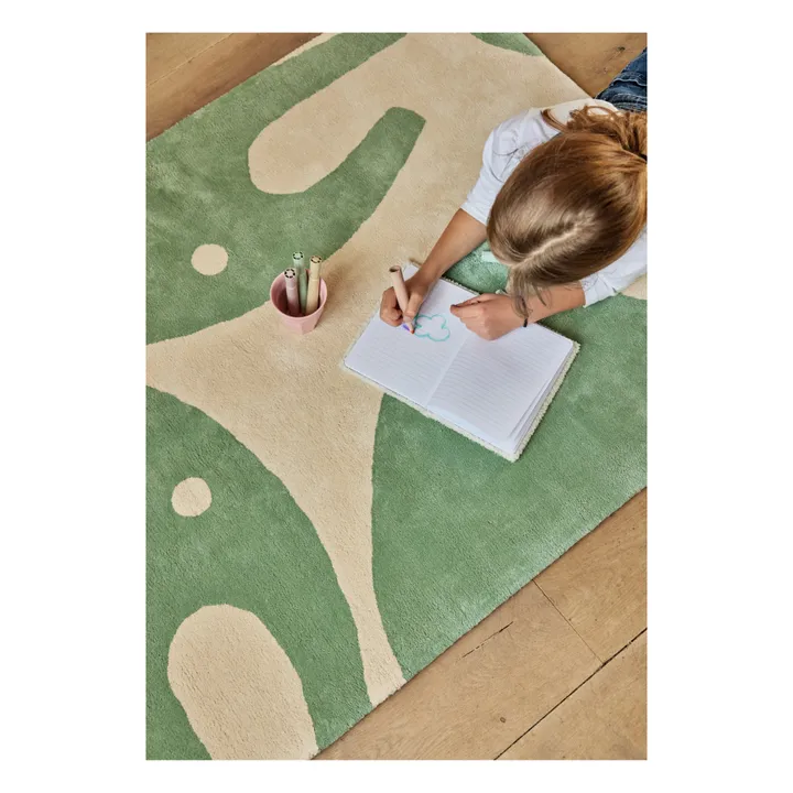 Bleuu-studio - Elephant Rug - Green | Smallable