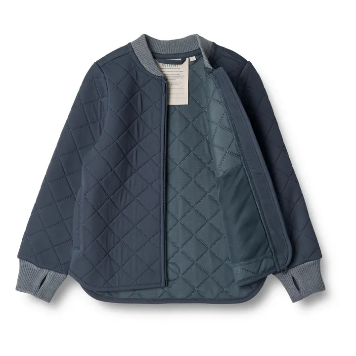 Wheat - Loui Quilted Jacket in Recycled Materials - Navy blue | Smallable