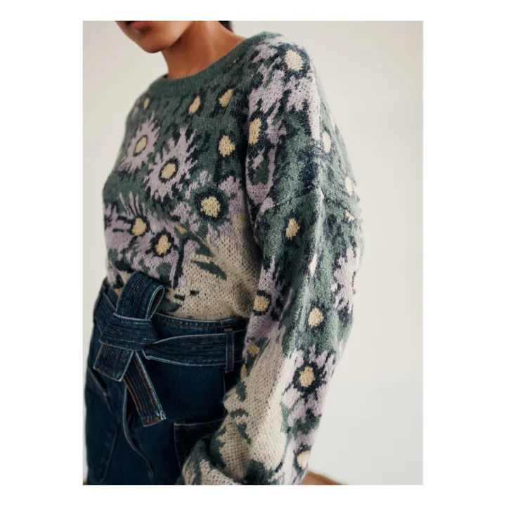 Louise Misha - Pull Jacquard Dolce - Collection Femme - - Vert canard | Smallable