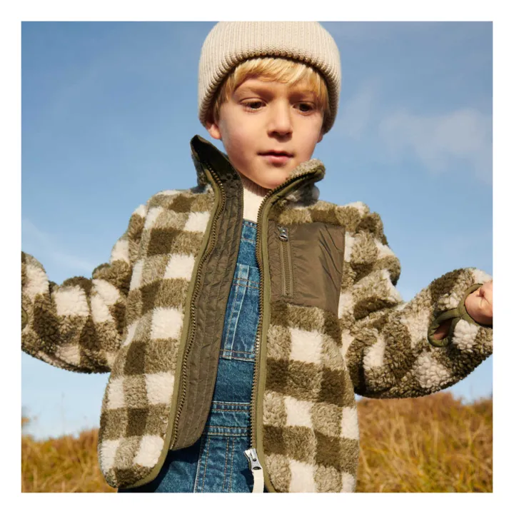 Liewood - Nolan Recycled Material Jacket in Fur Trim - Khaki brown ...